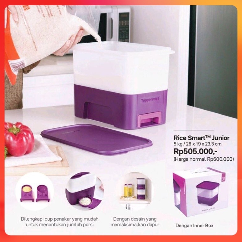 Tupperware Rice Smart Junior Rice Container 5 kg | Shopee Philippines