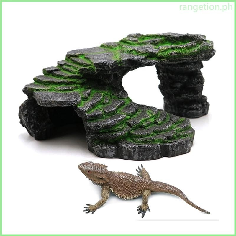 RAN Reptiles Hide Resin Landscape Rock Turtle Basking Platform Calciums ...