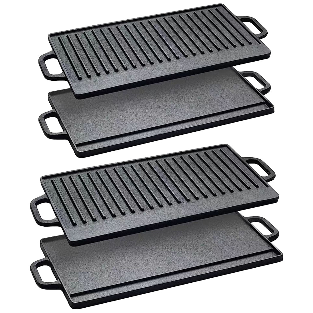 Griddle Plate Double Sided Grill Plate Griddle Pan for Steaks Broil ...