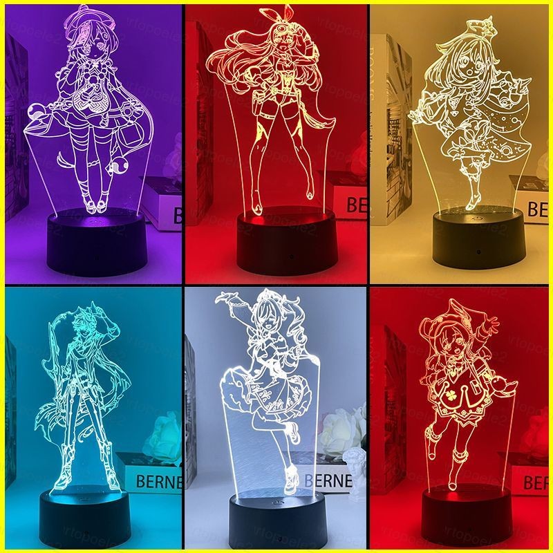 ST2 Genshin Impact 3D Night Lights Desk Lamp USB Home Decor Lights ...