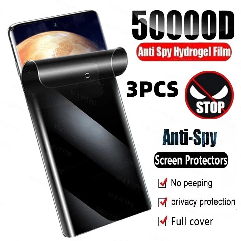 3pcs Anti Spy Privacy HD Clear Hydrogel Film For BLU G93 G91 G90 G9 G80 ...