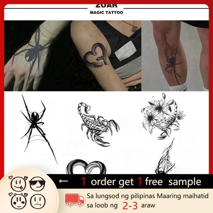 Pagpapadala mula Bulacan Temporary tattoo ZOAR-08B【snake scorpion ...