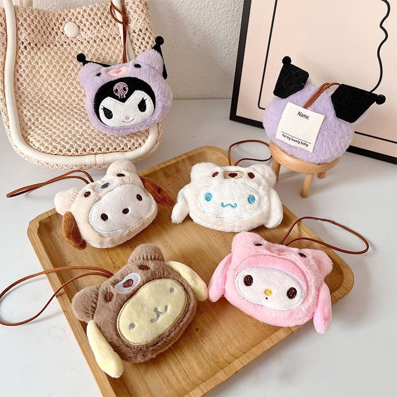 YAN Cartoon Sanrio Plush Doll Keychain Stuffed Kuromi Melody Doll Name ...