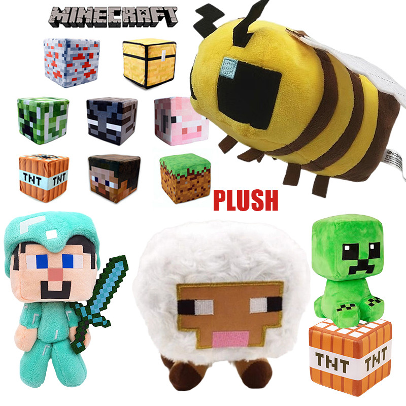 Minecraft Plush Toy TNT Grass Block Soft Toys Pillow Minecraft Warden ...