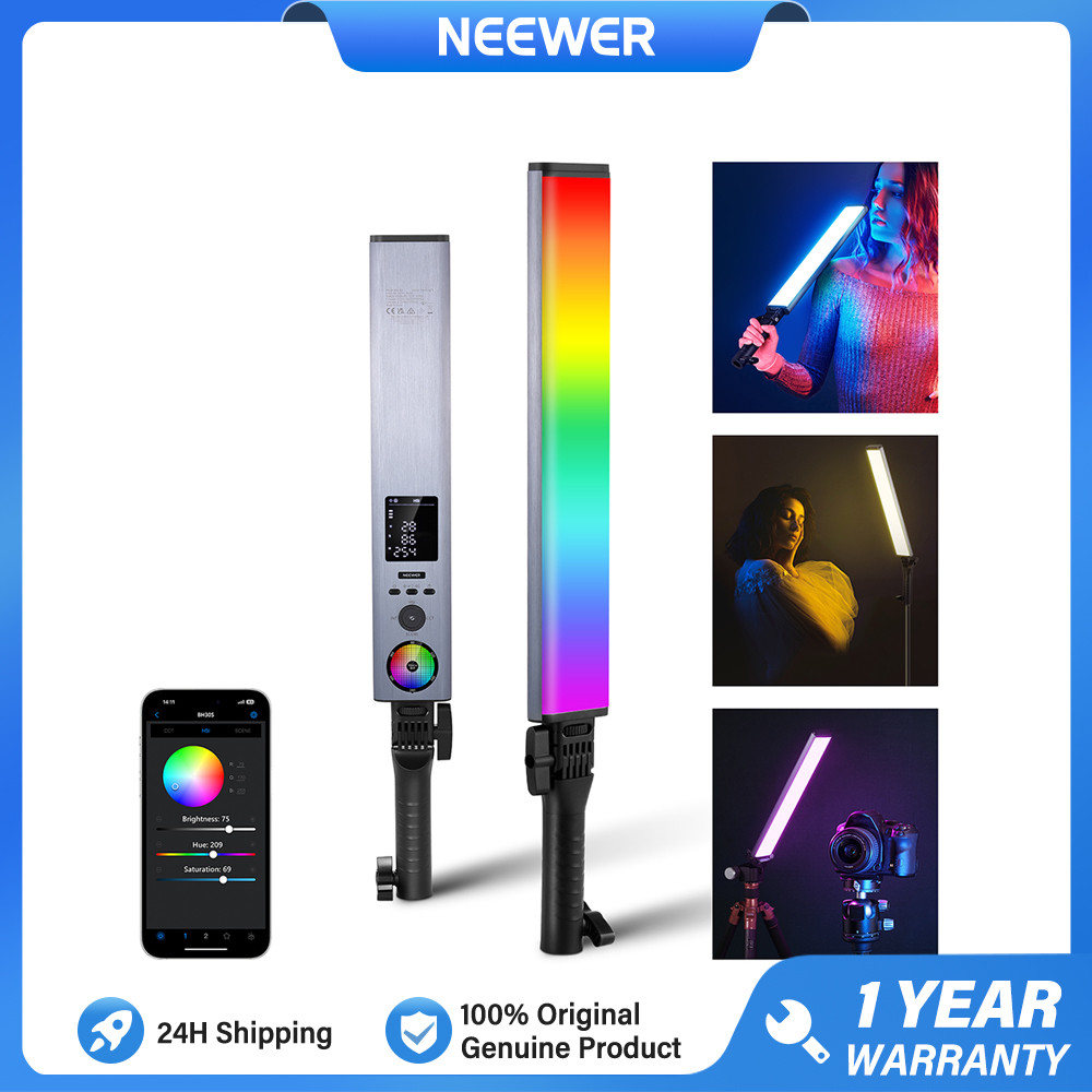 NEEWER BH-30S RGB Light Wand with 2.4 App Control&360° Touchable RGB ...