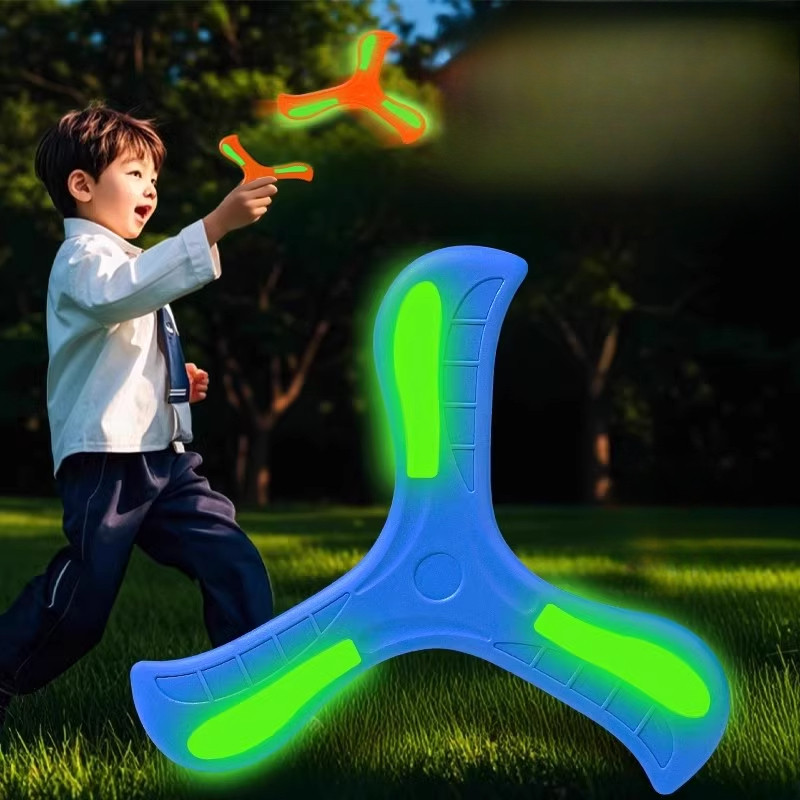 Night Light Frisbee Boomerang Children's Outdoor Luminous Three Leaf ...