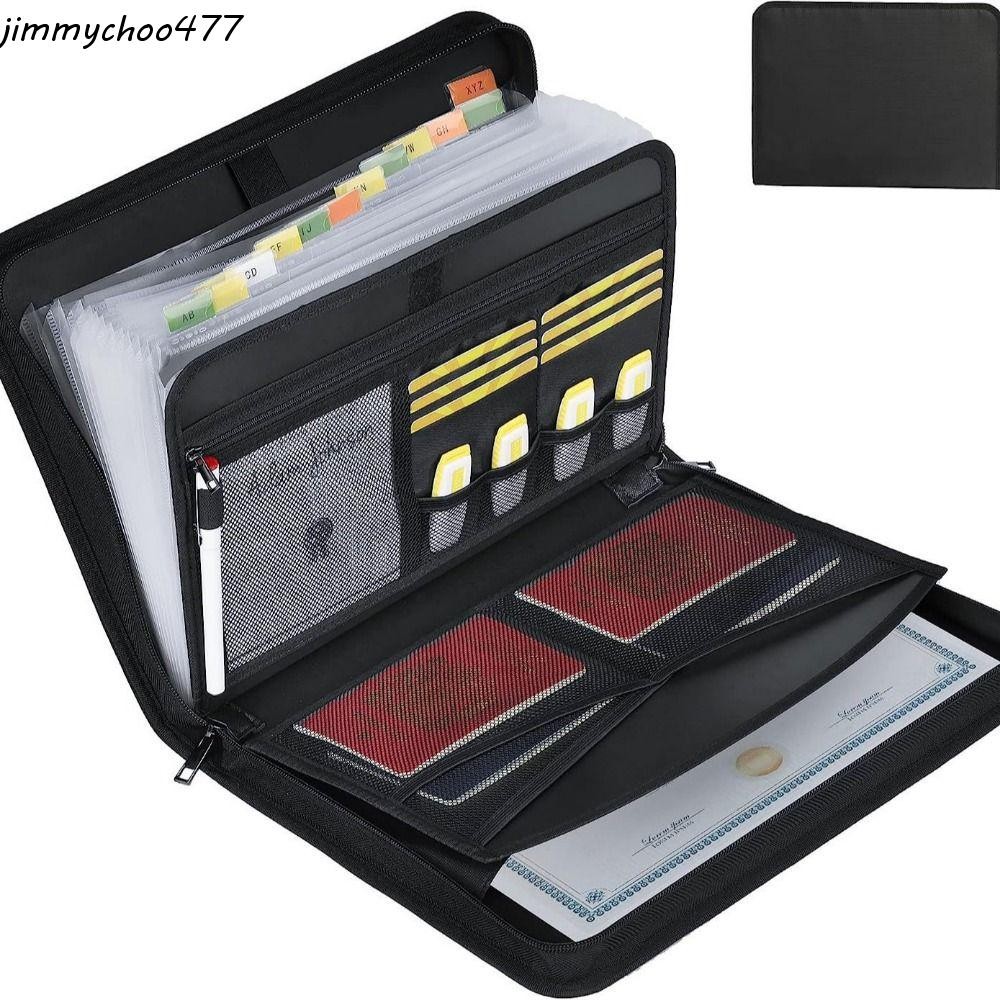 JIMMYCHOO Expanding File Folder, Fireproof Waterproof Accordion File ...