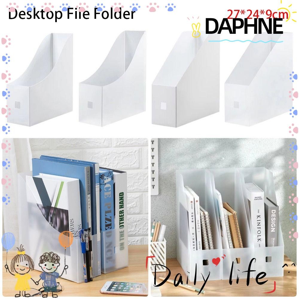 DAPHNE 1Pcs File Storage Rack, Plastic Stand Shelf Rack Desktop File ...