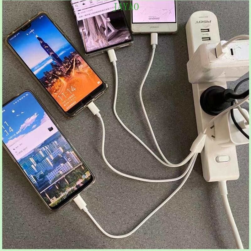 JAYAO Multiple Charging USB Type C Adapter 50cm 4 in 1 USB Type C ...