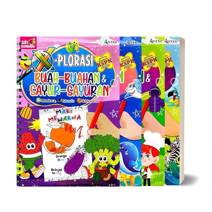 Kspk Reading, Writing & Coloring Various X-Ploration Kumbang Series ...