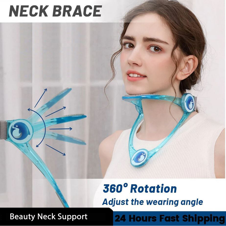 GG+Cervical Collar Neck Brace Support Adjustable Frame Neck Retractor ...