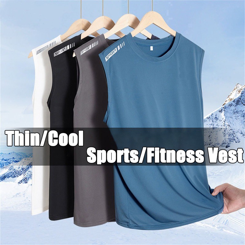 M-5XL Plus Size Mesh Dri-fit Sando for Men Solid Color Gym/Sports ...