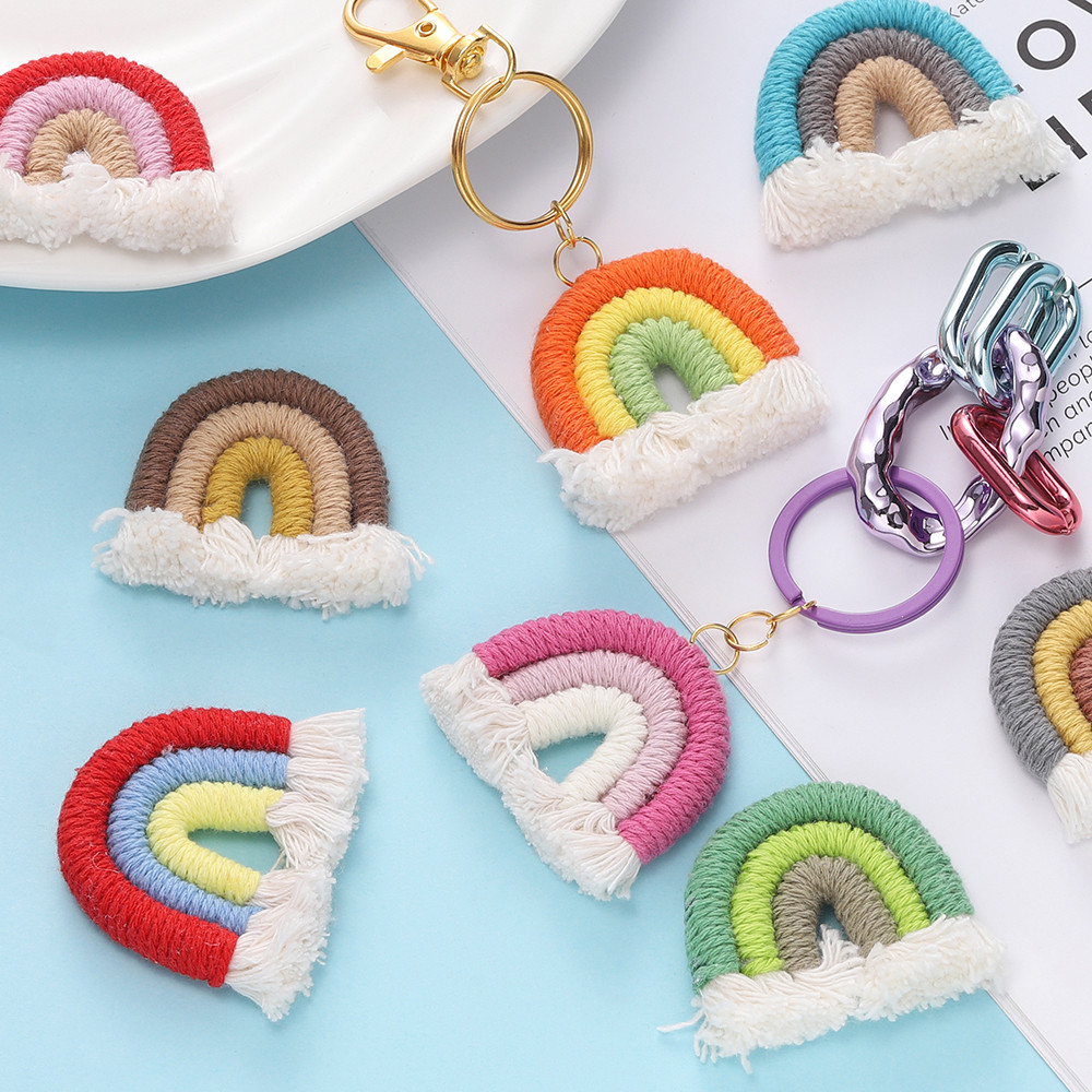 St. kunkka 2/5Pcs Cotton String Colorful Pendant Rainbow Pendant for ...