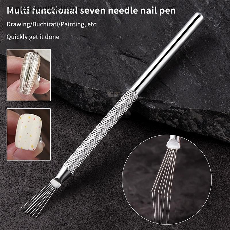 FWPH al Nail Art Line Paing 7 Pin Pen Bendable Stainless Steel Handle ...