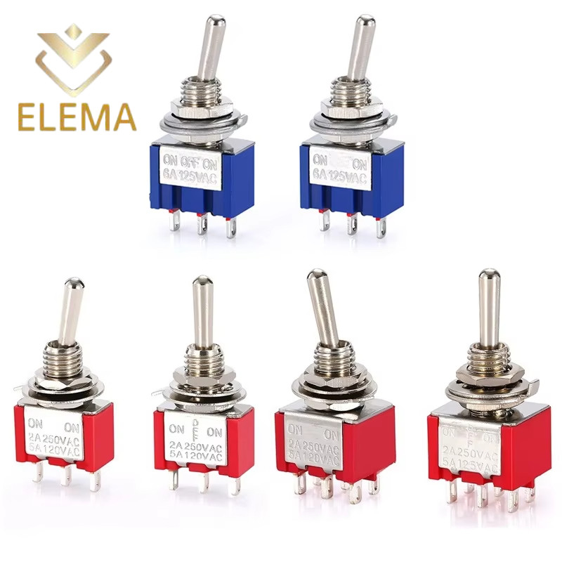MTS Toggle Switch Red 3/6pin ON-ON/ON-OFF-ON MTS-102 103 202 203 ...