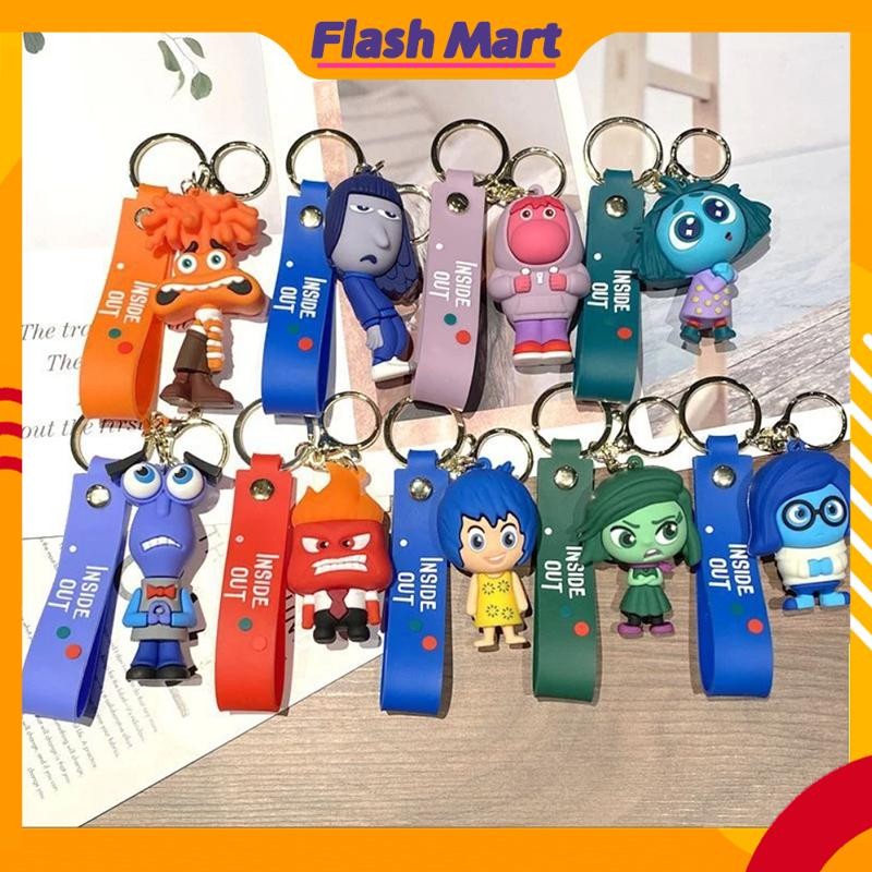 Inside Out Keychain Cartoon Keychain Disney and Pixar Sadness Fear ...