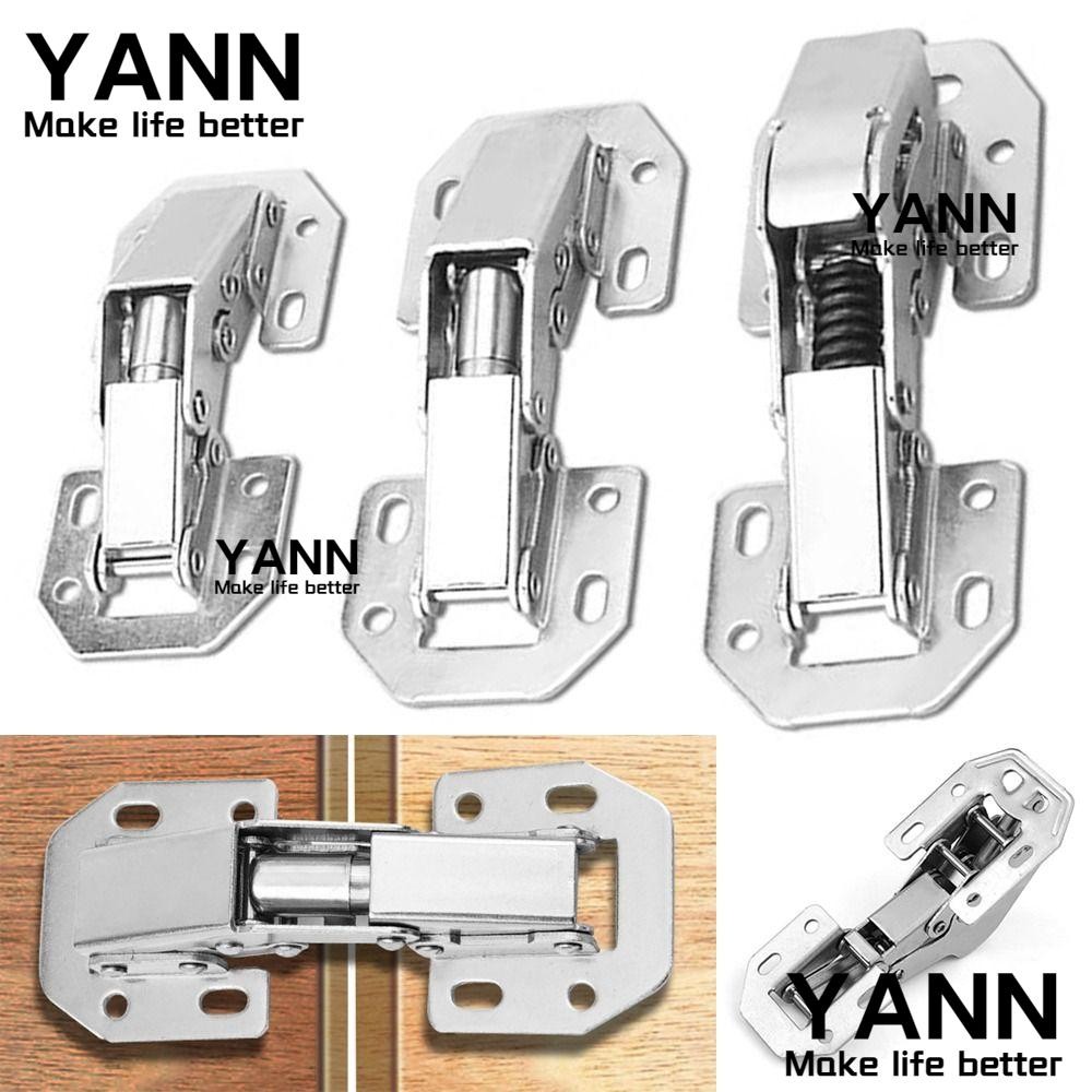 YANN1 Spring Hinges, 90 Degree Hidden Cabinet Hinge, Noiseless ...