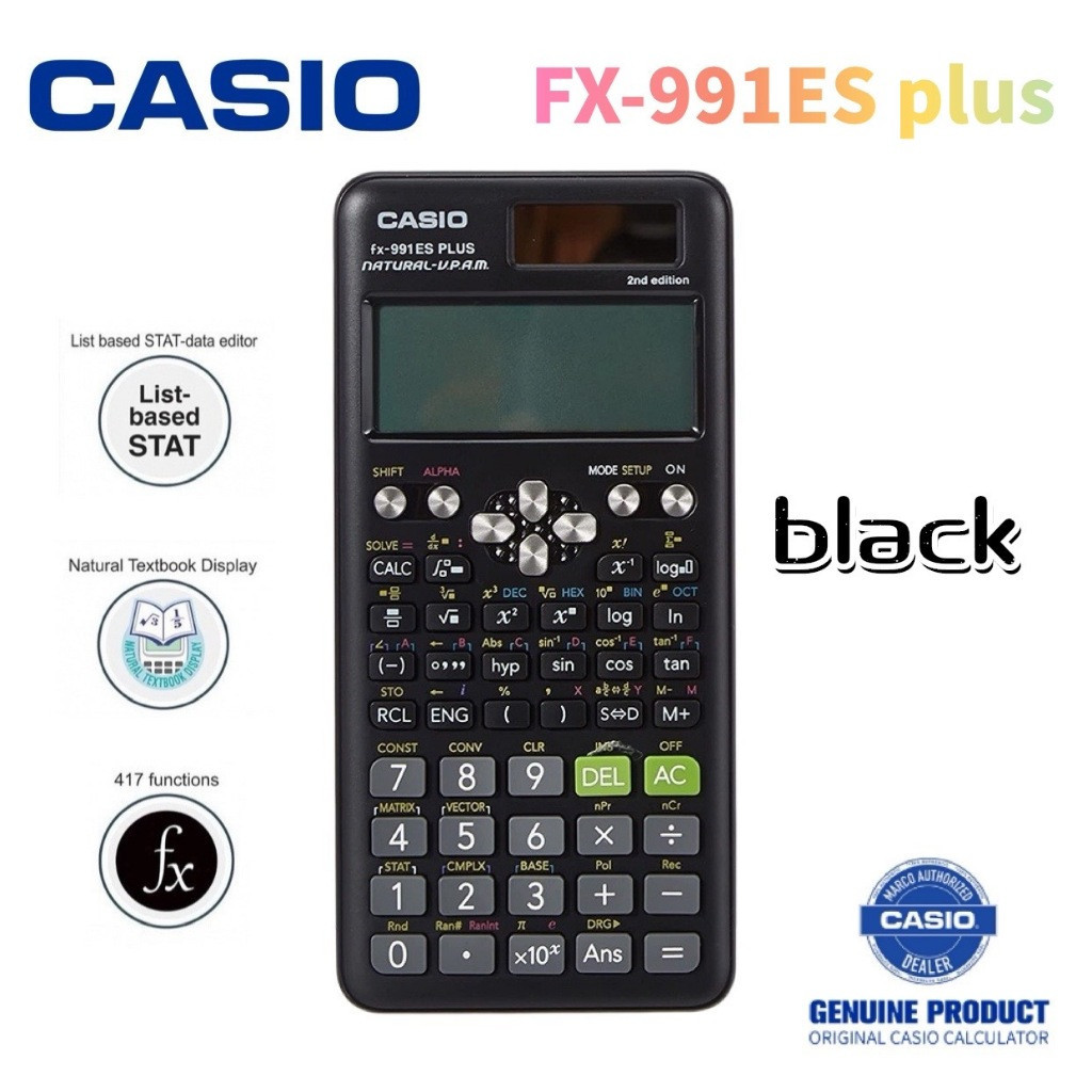 Casio Scientific Calculator Fx-991ES Plus 82MS New 2nd Edition Solar Edition Professional ...