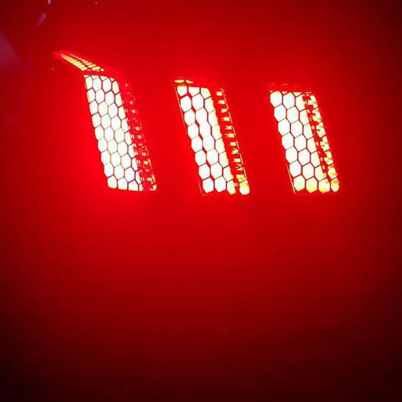 IGO Fashion Car Rear Tail Light Honeycomb Stickers DIY Practical ...