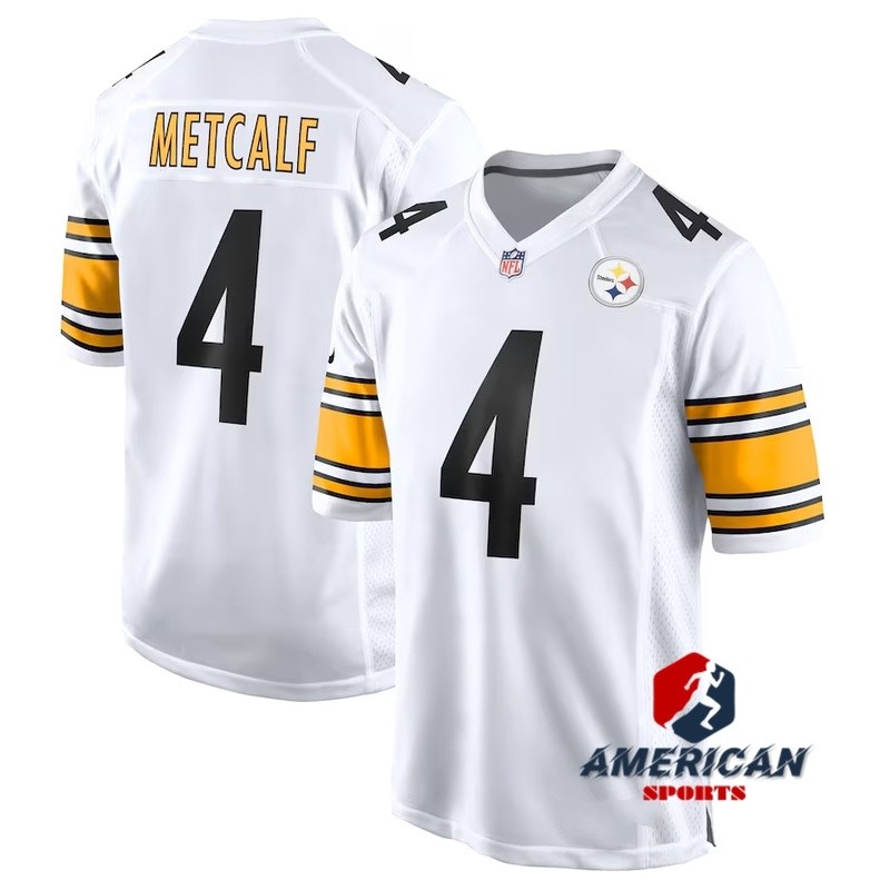 Men's NFL Pittsburgh Steelers DK Metcalf 2024-25 White Limited American ...