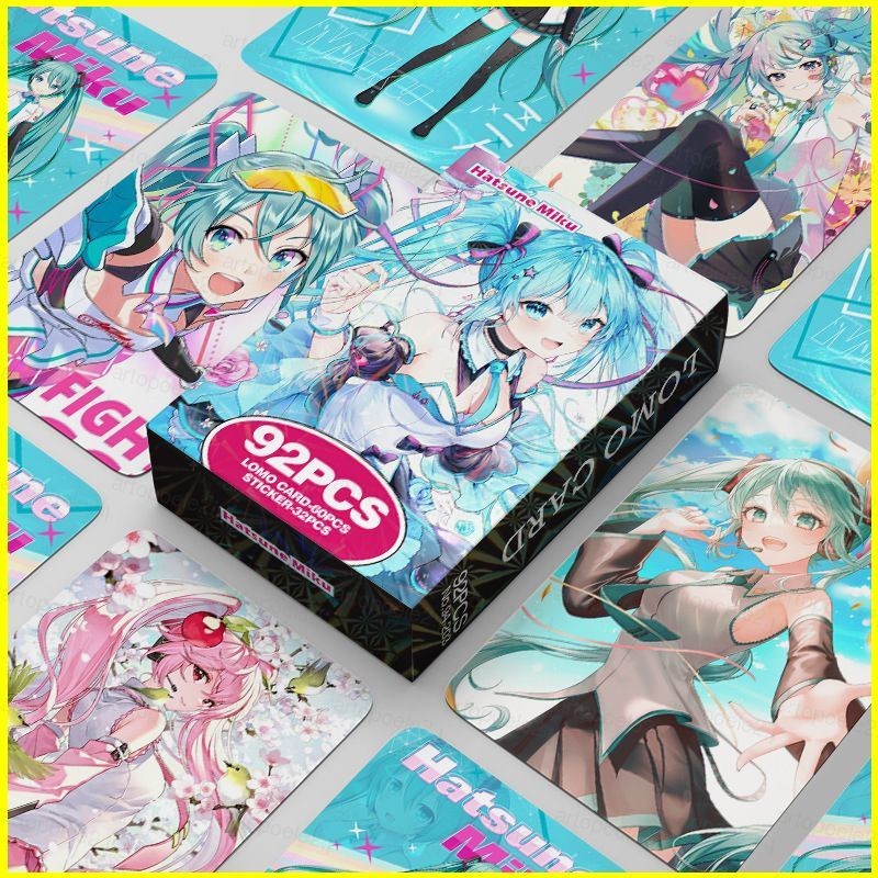 ST2 92PCS/set Hatsune Miku Stickers Photo Double Sided Cartoon LOMO ...