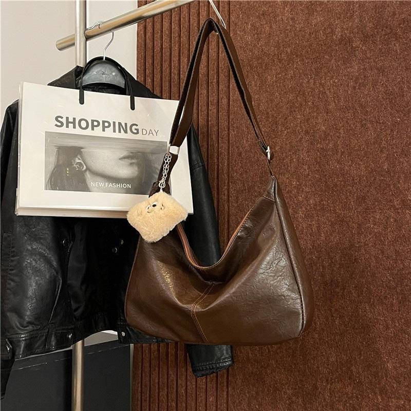 High end retro shoulder bag para sa mga kababaihan, malaking ...