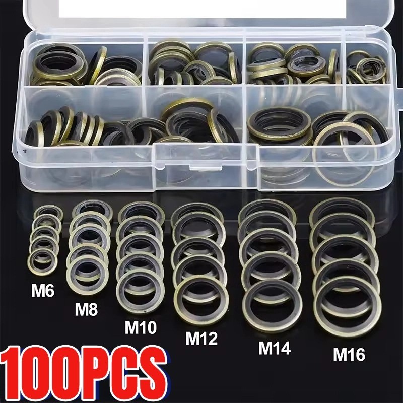Metal Rubber Oil Drain Plug Gasket M6/M8/M10/M12/M14/M16 Combined ...