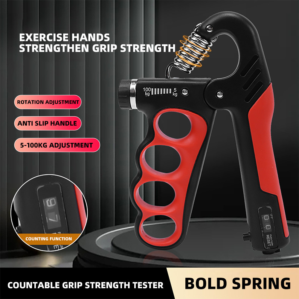 R Type Hand Grip 5-100 KG Professional Hand Strength Wrist Arm Muscle ...