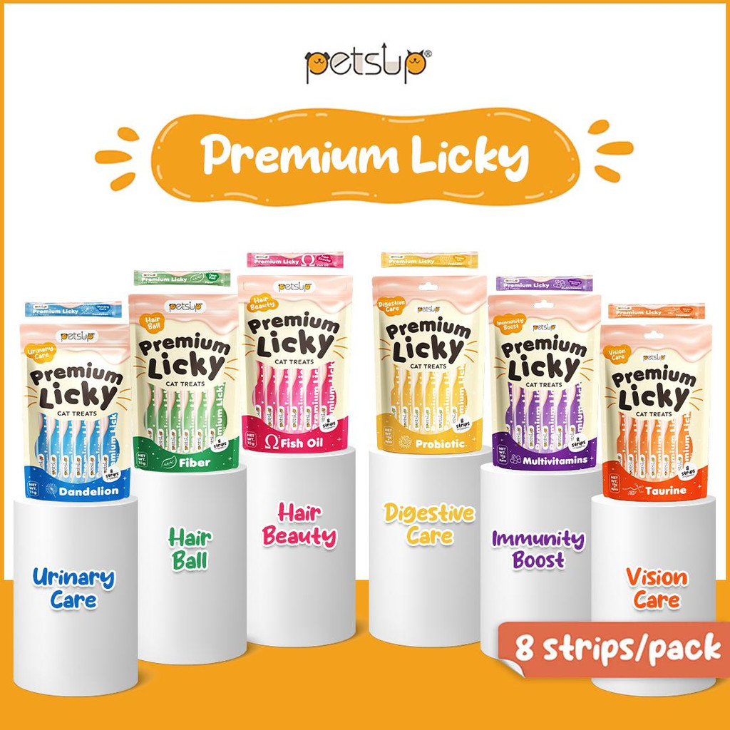 Petsup Cat Treats Wet Food Premium Licky Fish Oil for Hair Health ...