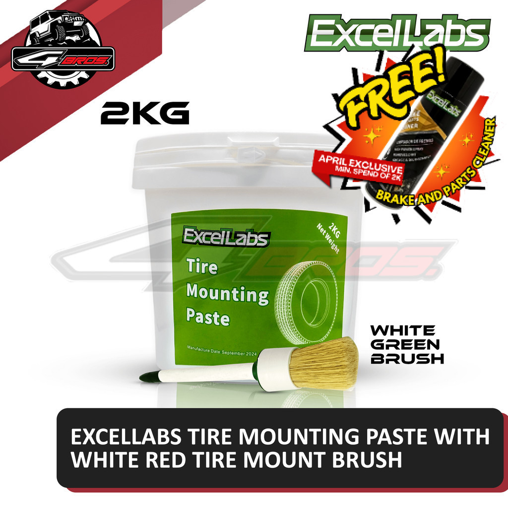 Excellabs Tire Mounting Paste 2KG With Free Tire Mount Paste Brush ...