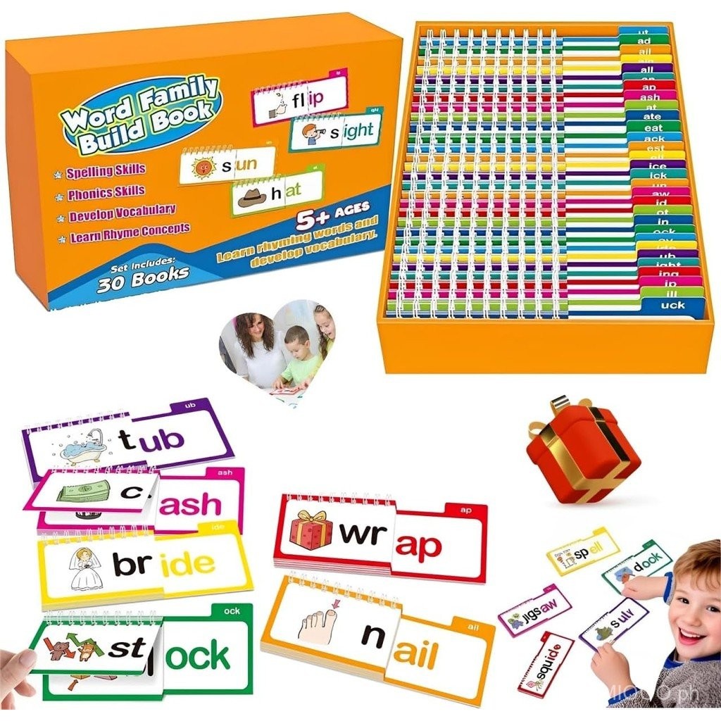 30 Read and Rhyme Flip Books,Word Family Flip Books,ABC Vocabulary ...