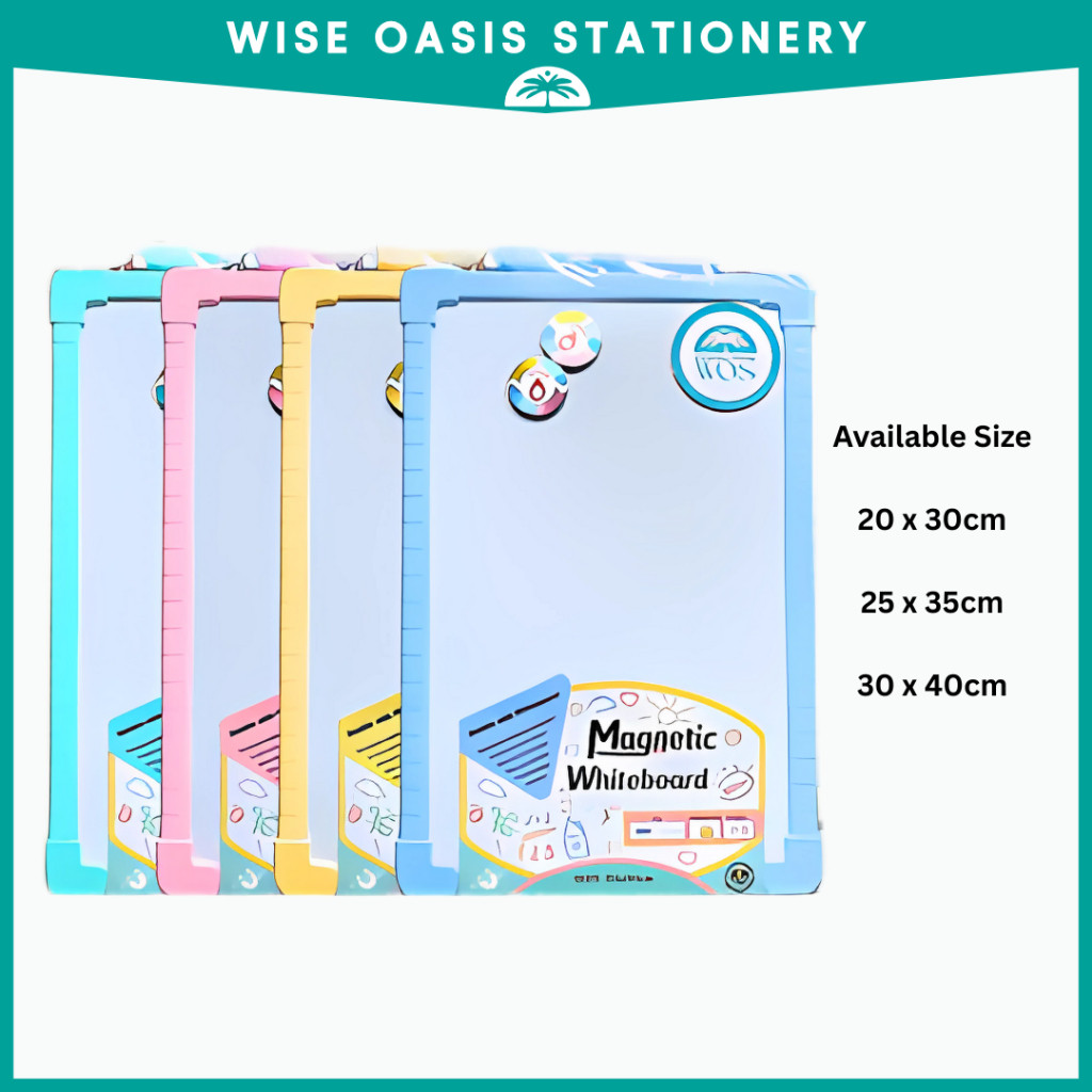 [WISE OASIS STATIONERT] Magnetic Whiteboard with Free Magnet and Pen ...