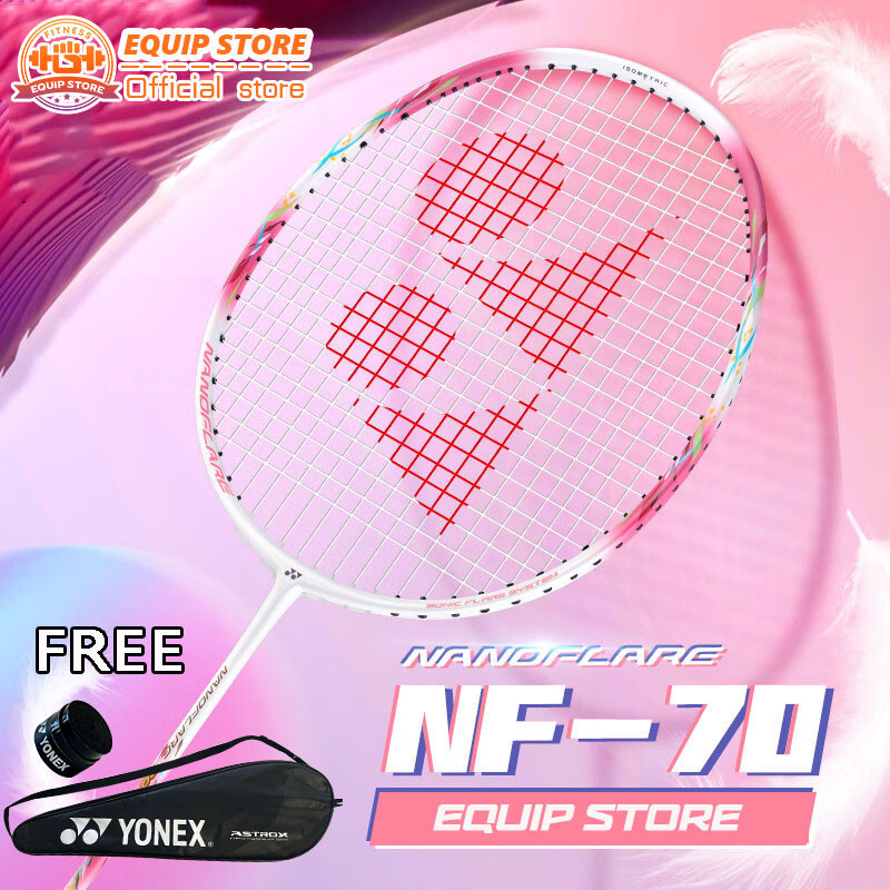 YY NANOFLARE 70 Badminton Racket Full Carbon Single 4U 28 bs 83g Energy Boost Cap | Shopee ...