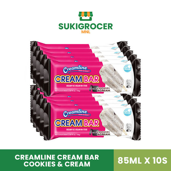 Creamline Cream Bar Cookies & Cream 85ML x 10s | Shopee Philippines