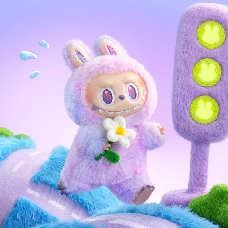 POPMART LABUBU front high energy LABUBU heart-beating macaron vinyl ...