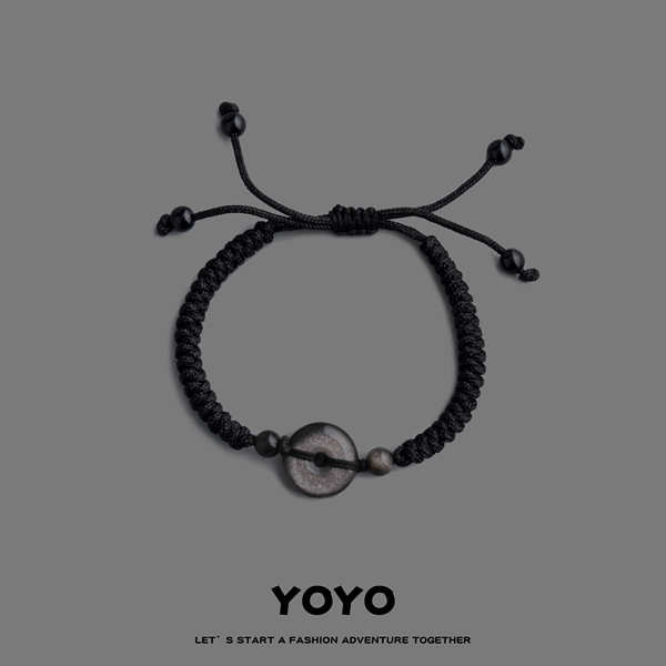 Yoyo Adventure New Chinese Style Black Silver Obsidian Safe Buckle ...