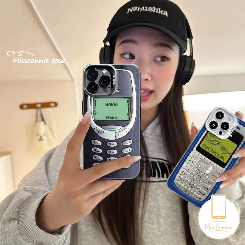 Creative Square Retro Nokia Phone Case Compatible for IPhone 11 13 16 ...