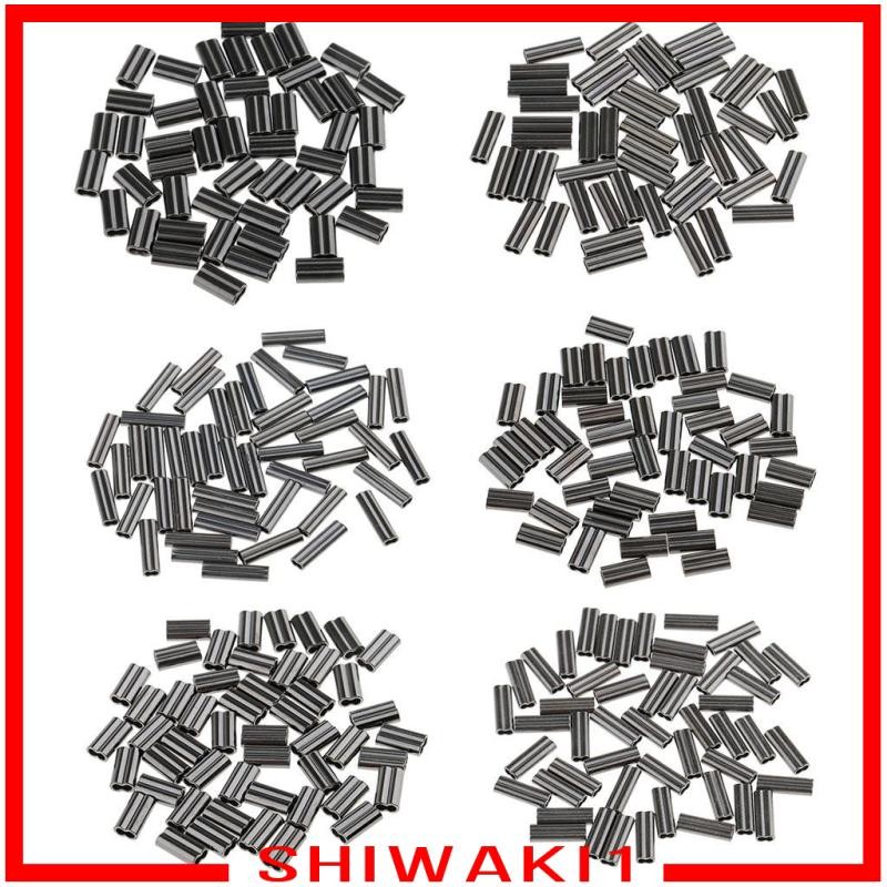 [Shiwaki1] 50pcs/set Double Barrel Sleeves, 100% Copper, Fishing Trace ...