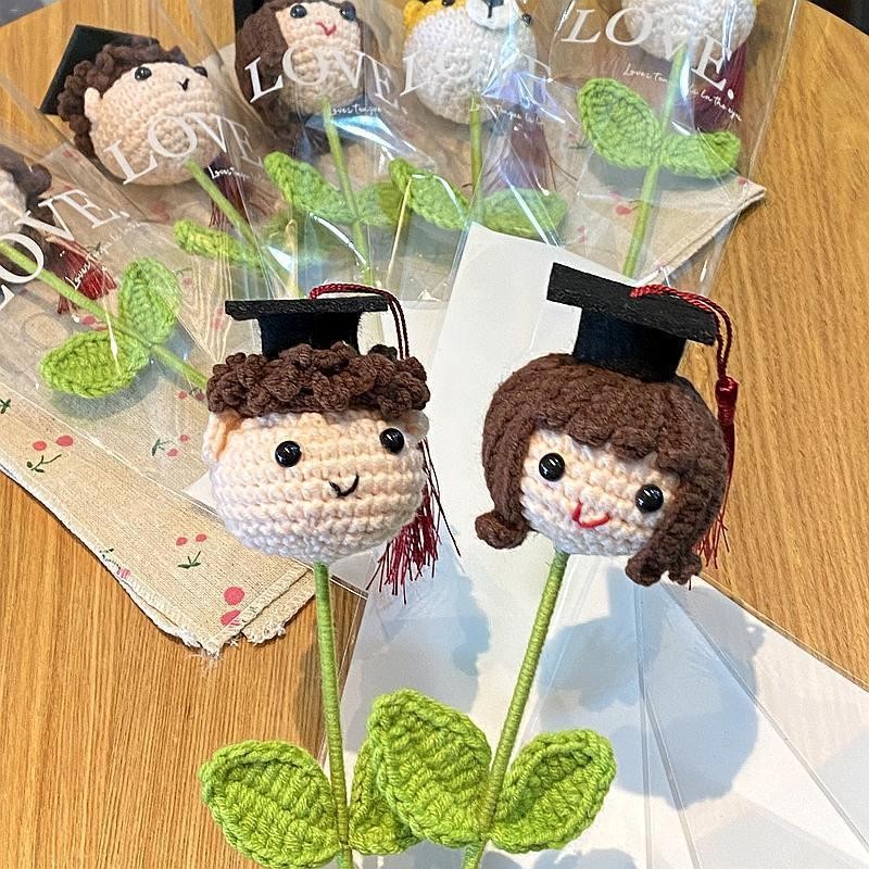 Graduation Crochet Flower Bouquet Crochet Bouquet Graduation Bouquet ...