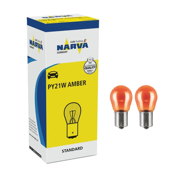 Narva Tail Light Bulb PY21W AMBER 12V 21W Single Contact BIG Lihis 150 ...