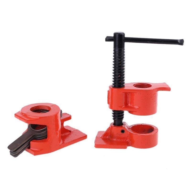 3/4" Wood Gluing Pipe Clamp Set Heavy Duty Woodworking Cast Iron ...