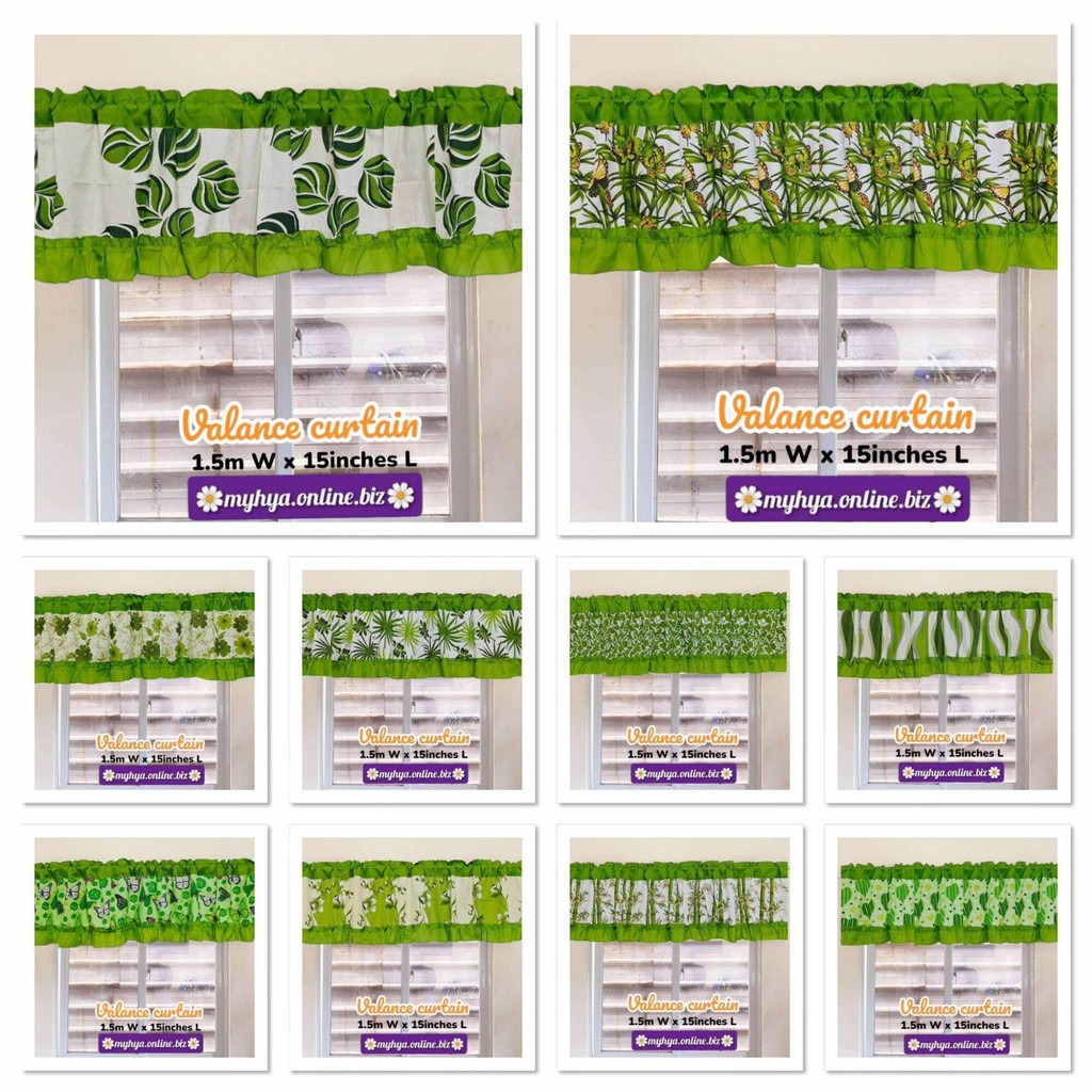 olive green theme valance curtain/ bright olive green curtain/ school ...