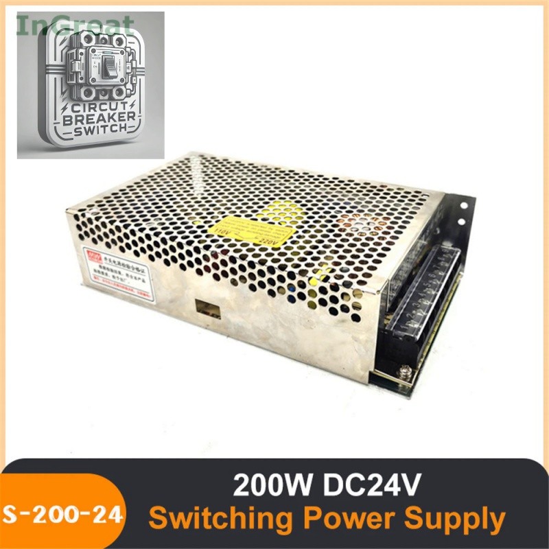 S-200-24 Switching Power Supply DC24V 200W AC 110V-220V DC 8.5A for ...
