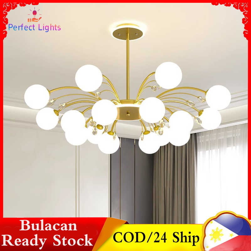 Modern Ceiling Chandelier For Living Room Pendant Lamp Tri Color Haging ...