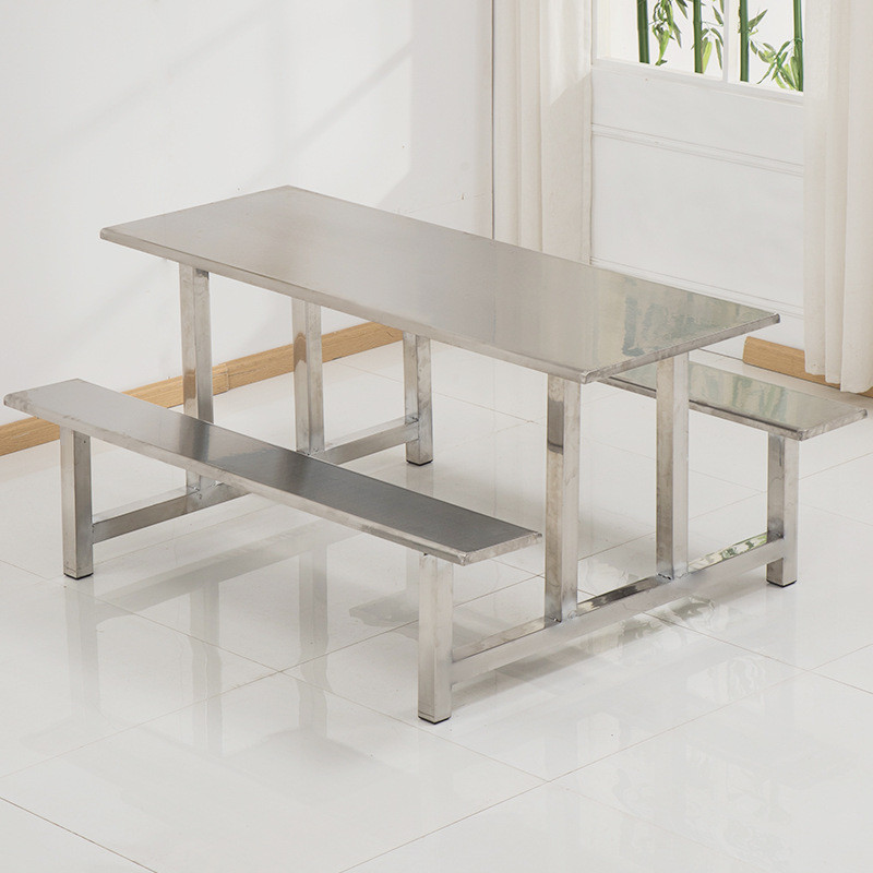 Stainless Steel Snack Table Factory Staff Canteen Dining Table ...