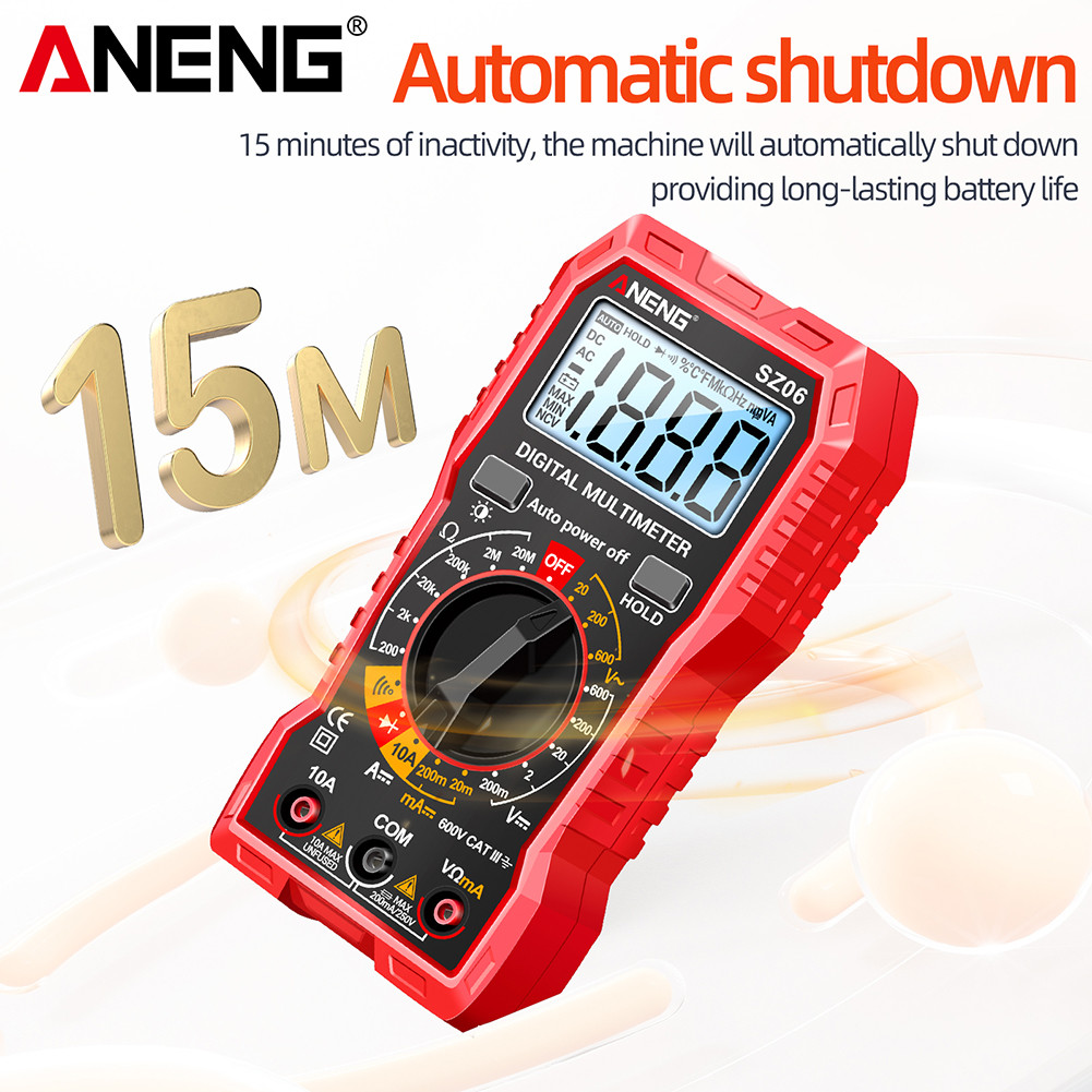 ANENG SZ06 Digital Ultra-thin Multimeter 2000 Counts Storage ...