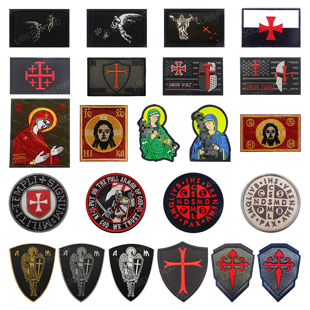Christian Cross Jesus Patch Virgin Mary Russian Michael Patch | Shopee ...