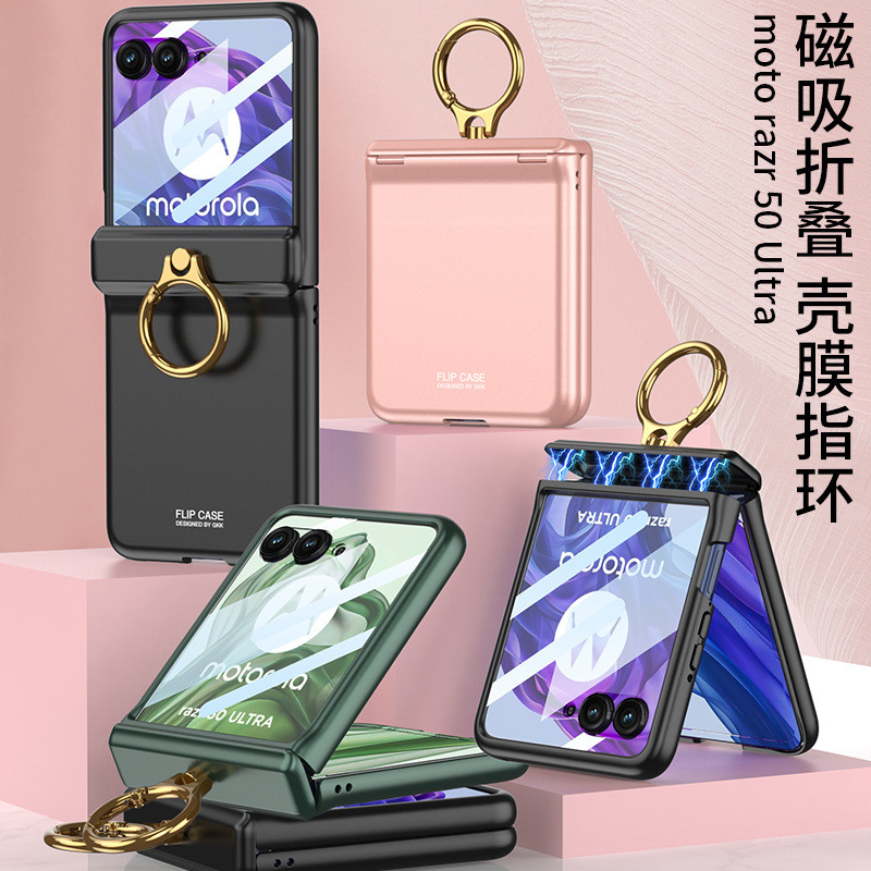 GKK For Motorola Razr 50 Ultra 5G Razr 50 Magnetic Hinge Ring Case ...