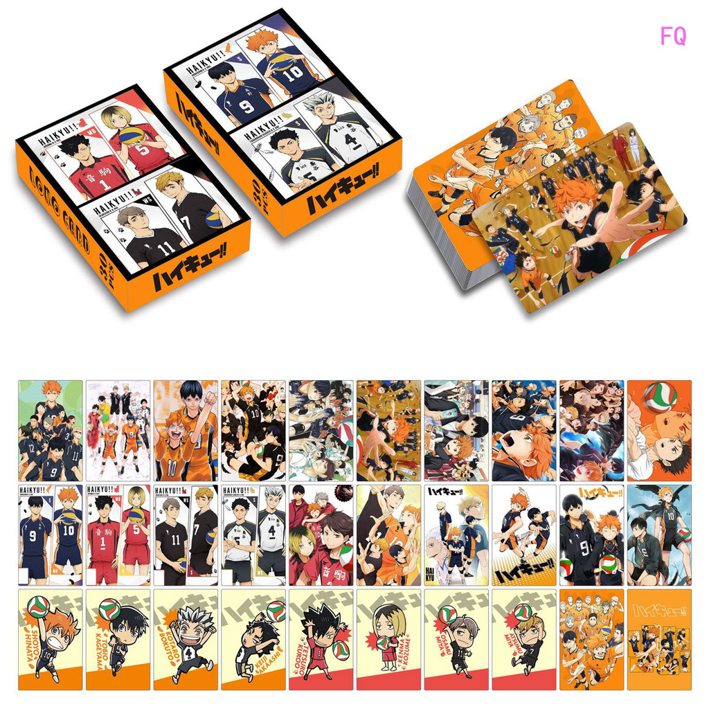 Haikyuu!! Anime Card Stock Set, 30pcs Double-Sided High-Gloss Photocard ...