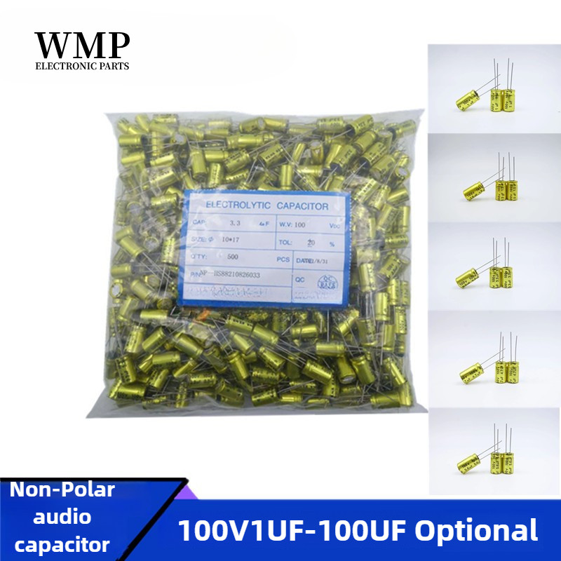 20/10Pcs Non-Polar NP Audio Capacitor 100V 1UF-100UF 10x17mm | Shopee ...